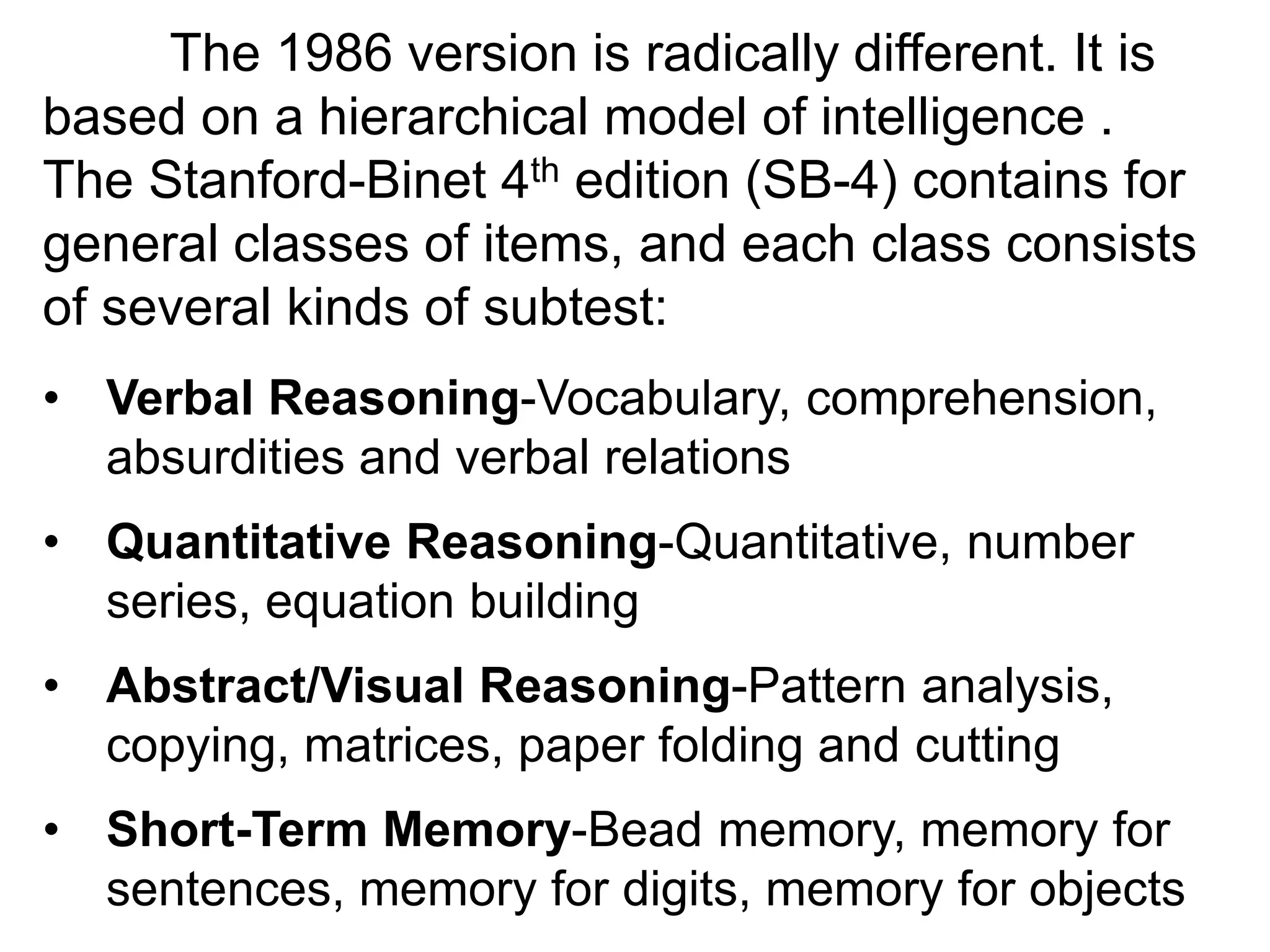The Assessment of Intelligence | PPTX