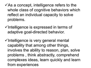 The Assessment of Intelligence | PPTX