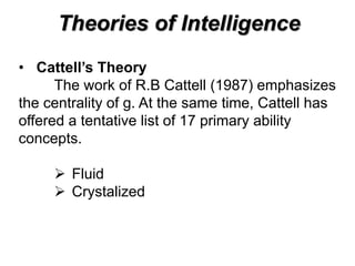 The Assessment of Intelligence | PPTX