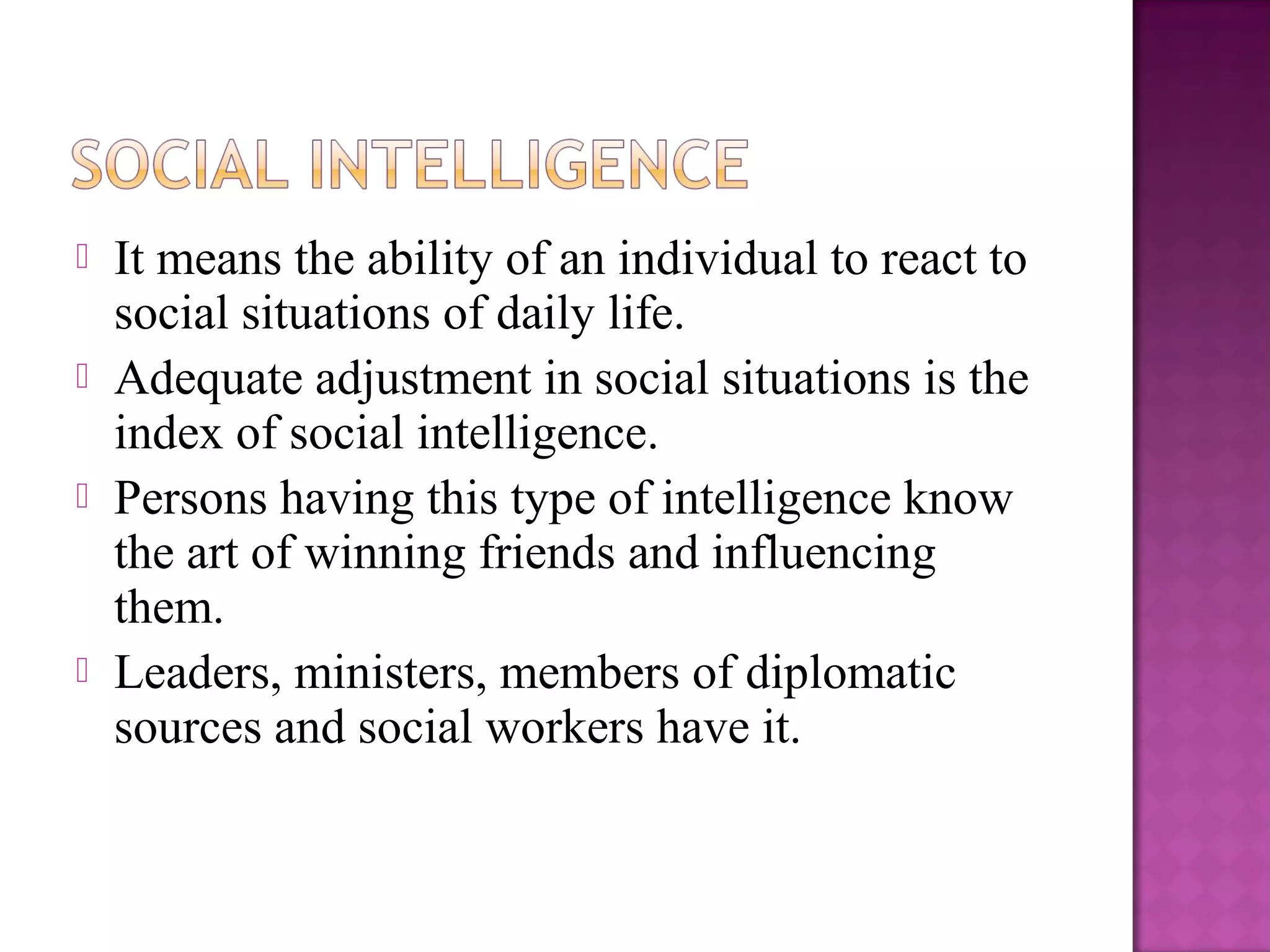Intelligence | PPT