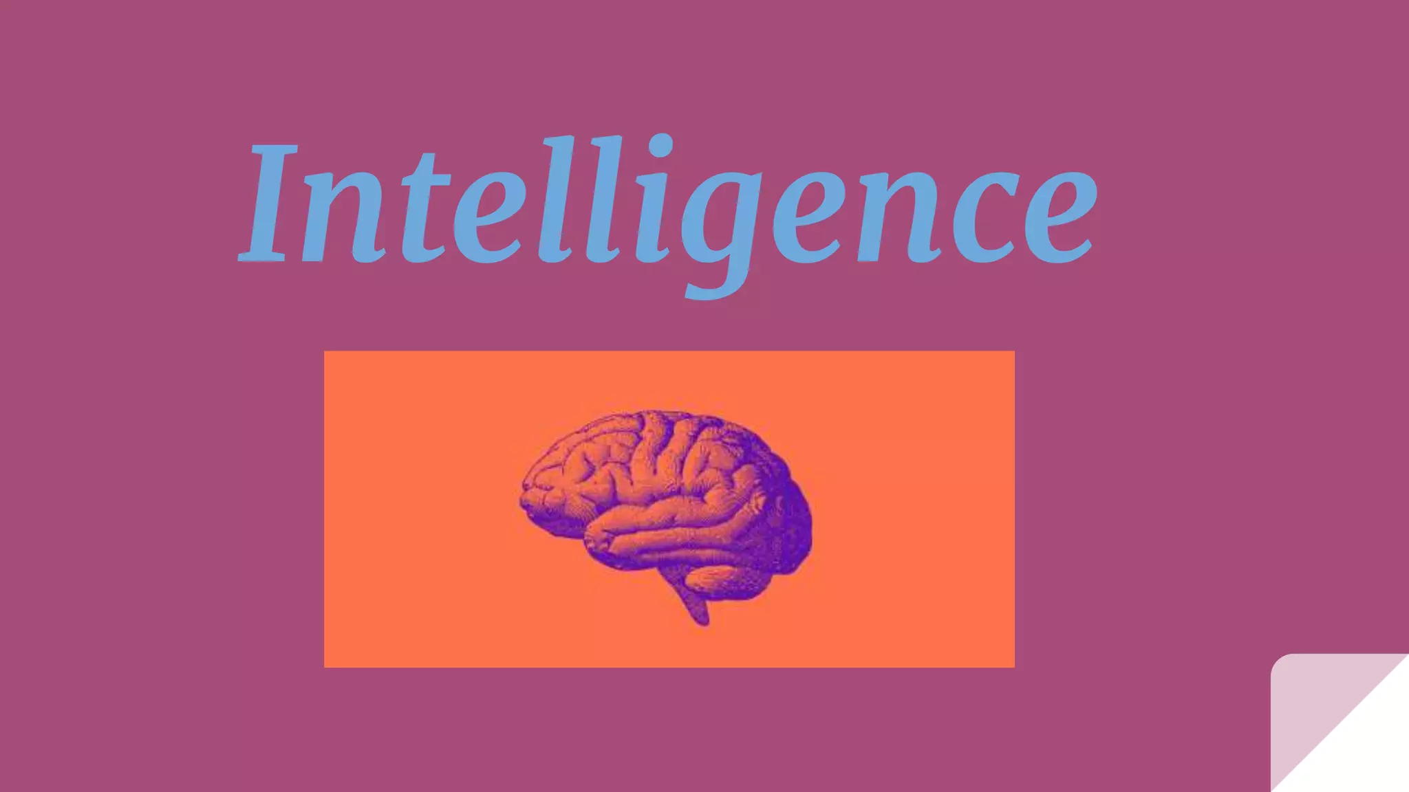 Intelligence | PPT