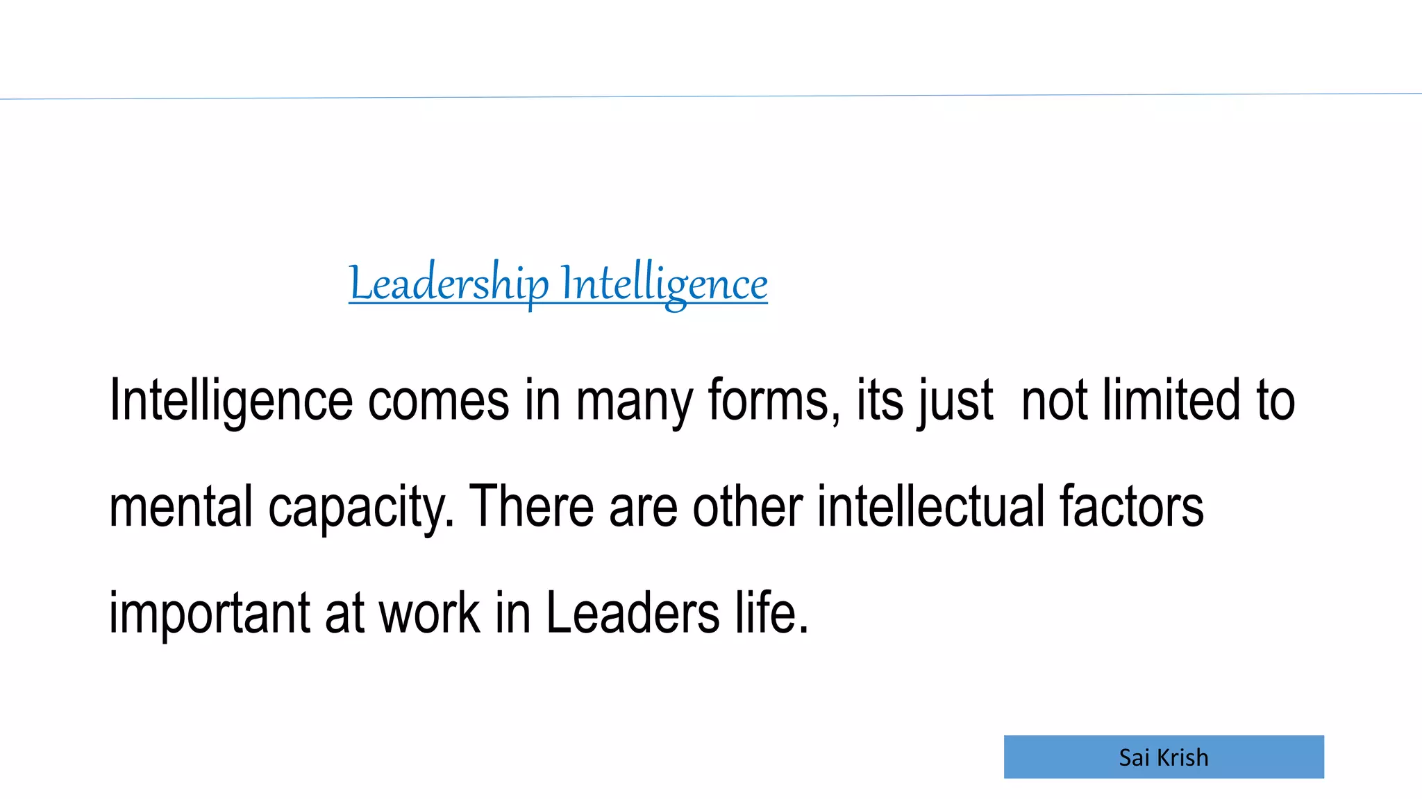 Leadership Intelligence | PPTX