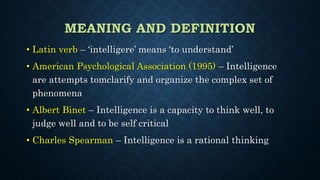 Intelligence | PPT
