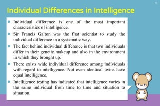 Intelligence- Cognitive Processes, Psychology | PPTX