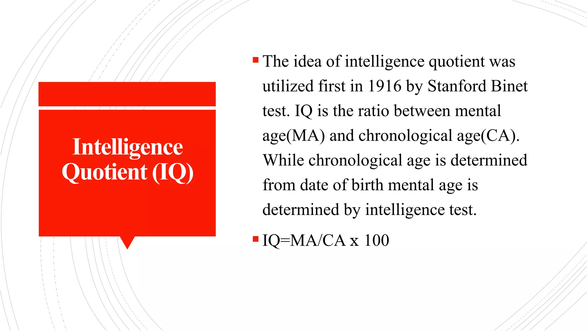 INTELLIGENCE | COGNITIVE FACTOR | PSYCHOLOGY | PPTX