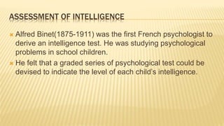 intelligence defination and types theories of intelligence | PPTX ...