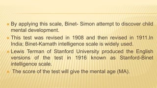 intelligence defination and types theories of intelligence | PPTX
