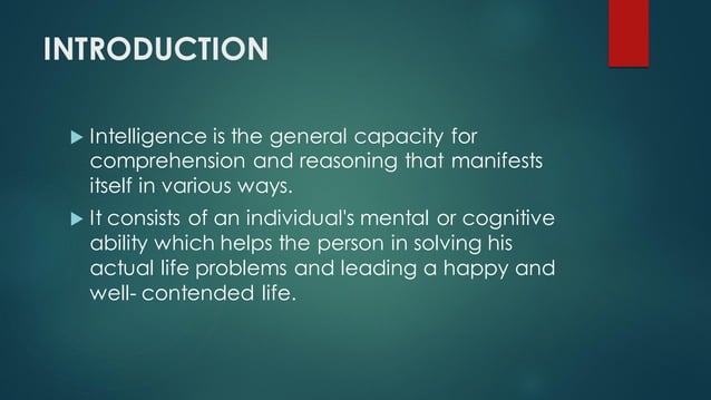 INTELLIGENCE, Definition, types ,factors affecting | PDF