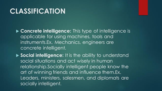 INTELLIGENCE, Definition, types ,factors affecting | PDF