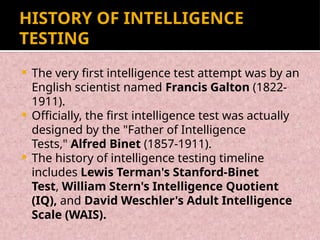 INTELLIGENCE TEST AND MEASUREMENT .pptx