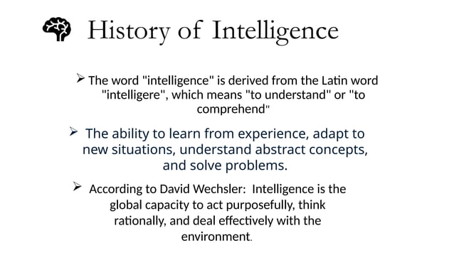intelligence.pptx for psychology students | PPTX