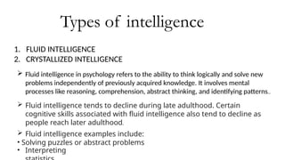 intelligence.pptx for psychology students | PPTX