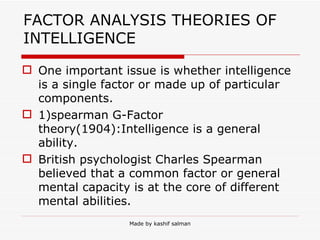 Intelligence | PPT | Educational Assessment | Education