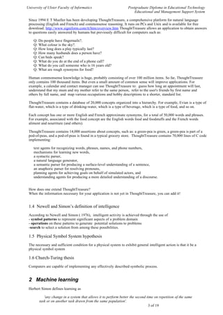 Intelligence and Knowledge | DOC