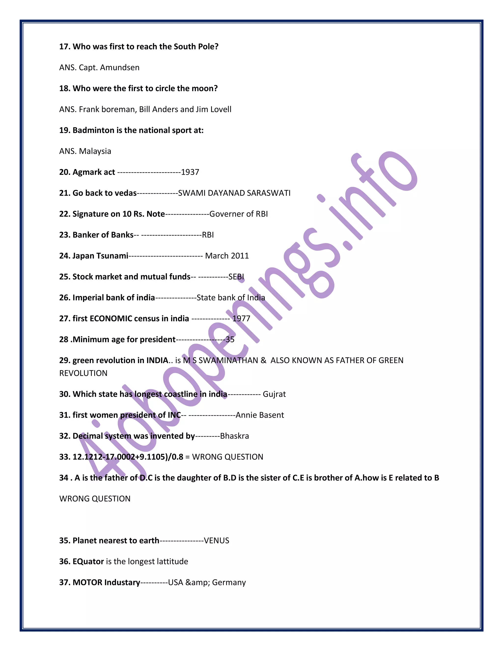 Intelligence Bureau Previous Interview Question Papers | PDF