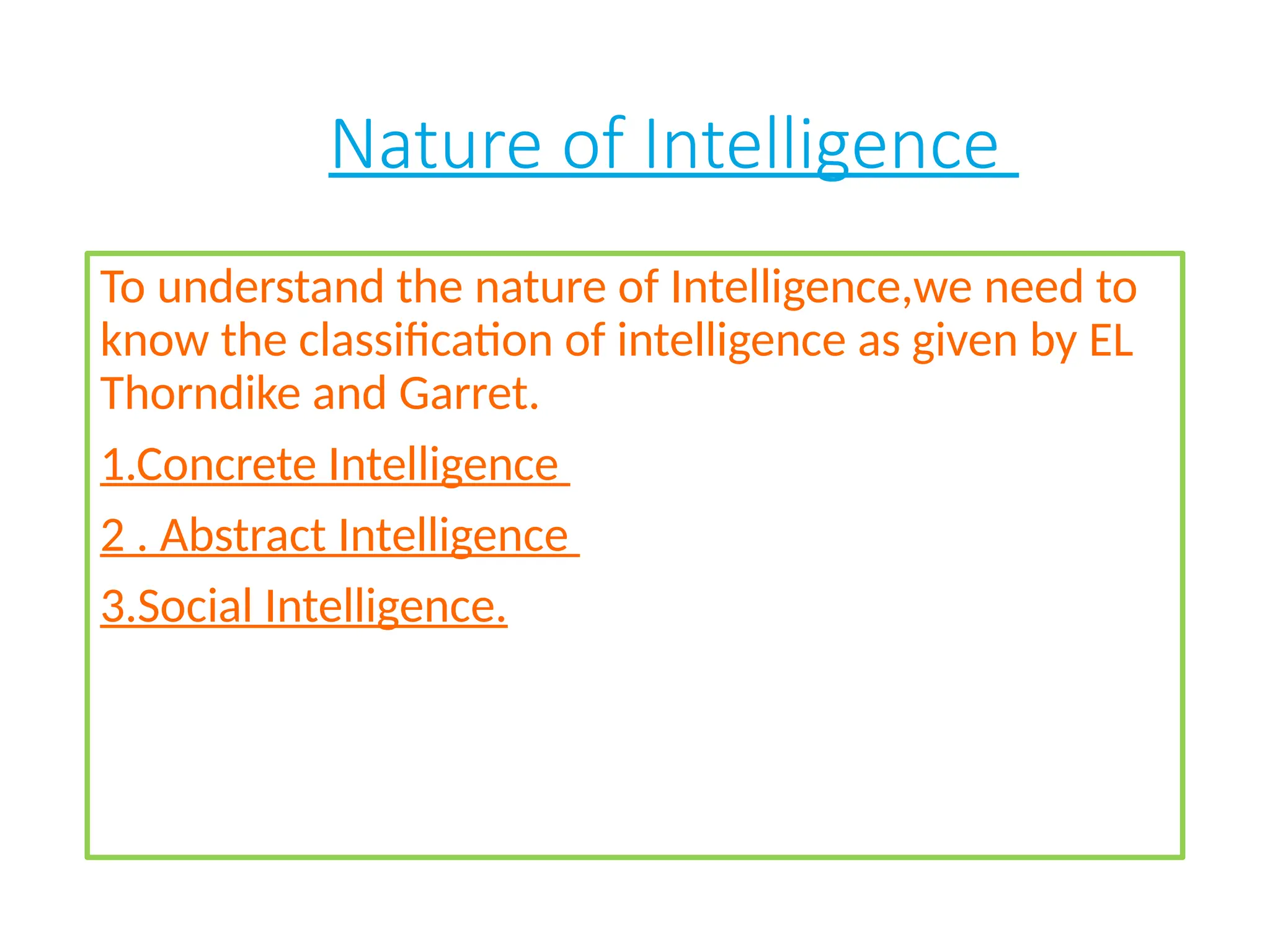 Intelligence -concept, definition, test of intelligence RPM and ( Otis ...