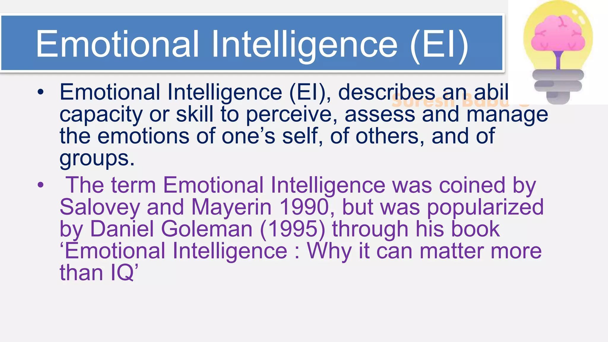 Intelligence – meaning and definition –Emotional Intelligence and ...