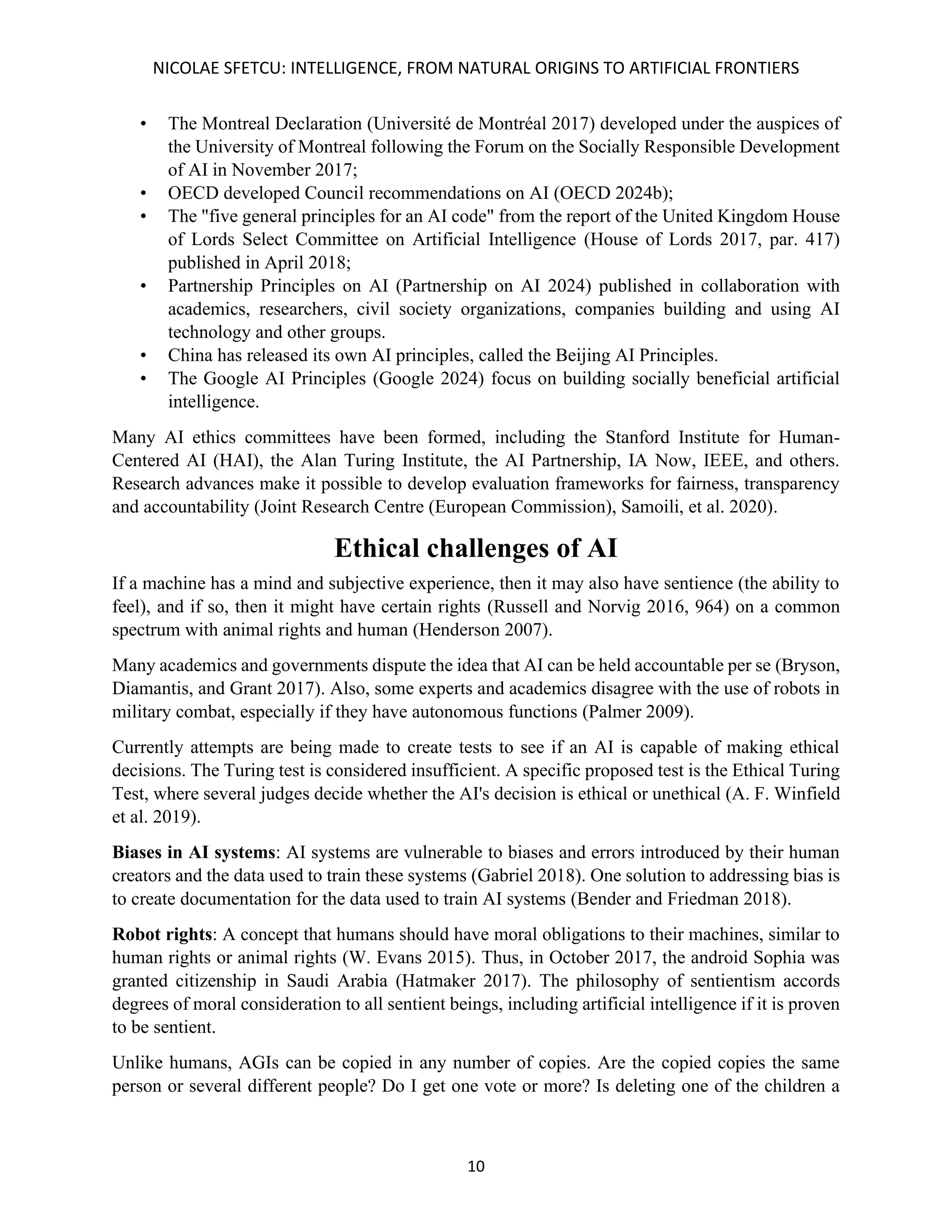 Intelligence, from Natural Origins to Artificial Frontiers - Human Intelligence vs. Artificial ...