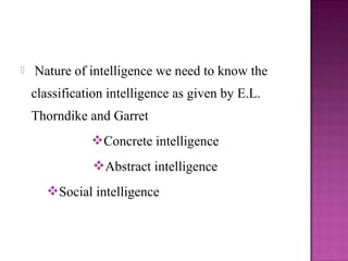 Intelligence PSYCHOLOGY | PPT