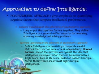 Psychology-INTELLIGENCE | PPTX