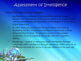 Psychology-INTELLIGENCE | PPTX