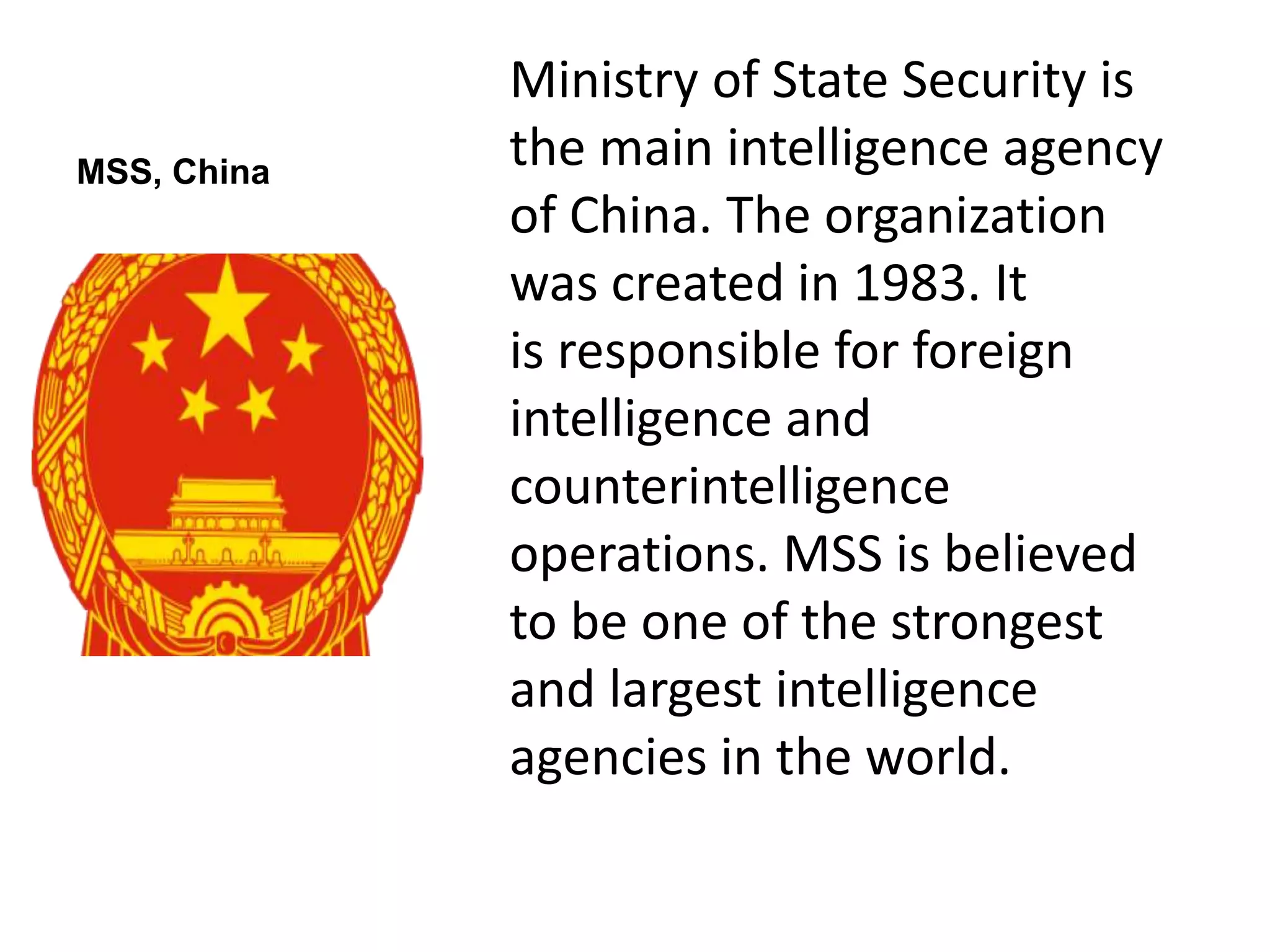 Intelligence agencys | PPTX
