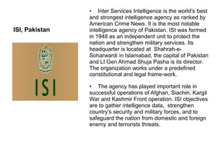 Intelligence agencys | PPTX