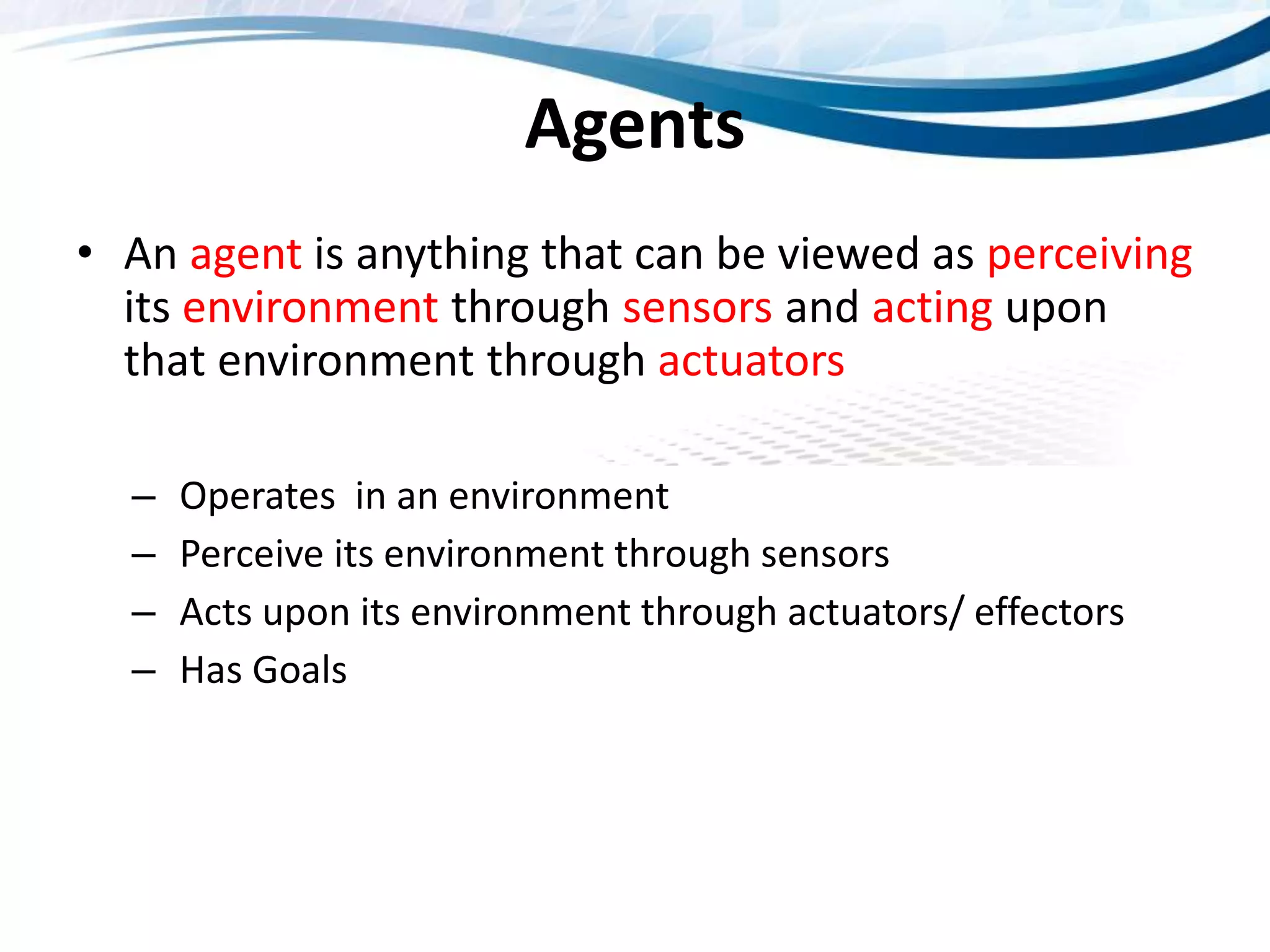 Intelligence Agent - Artificial Intelligent (AI) | PPTX