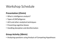 Intelligence Analysis 101 | PDF