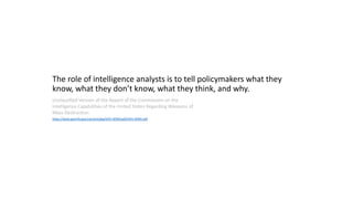 Intelligence Analysis 101 | PDF