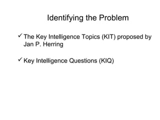 Intelligence Analysis & Deliverables | PPT