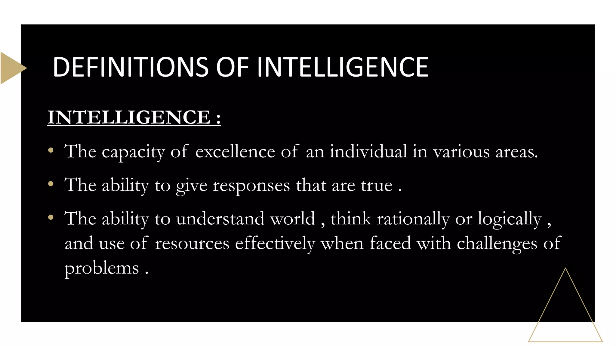 Intelligence and aptitude tests | PPTX
