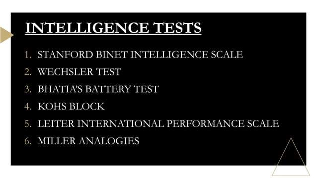 Intelligence and aptitude tests | PPTX