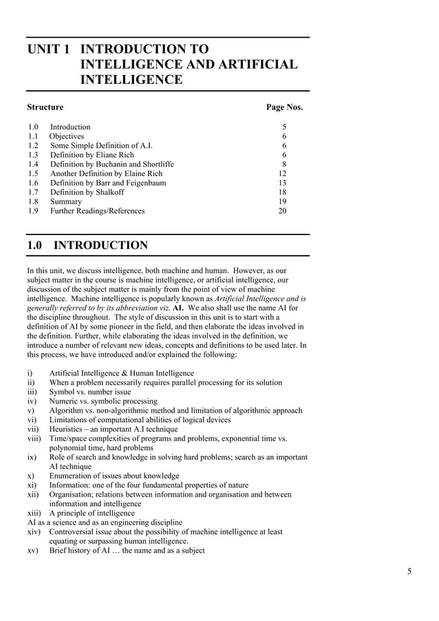 Intelligence and artificial intelligence | PDF