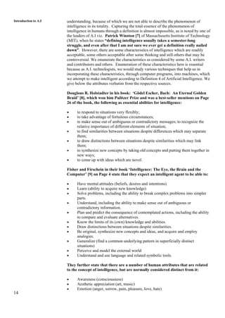 Intelligence and artificial intelligence | PDF
