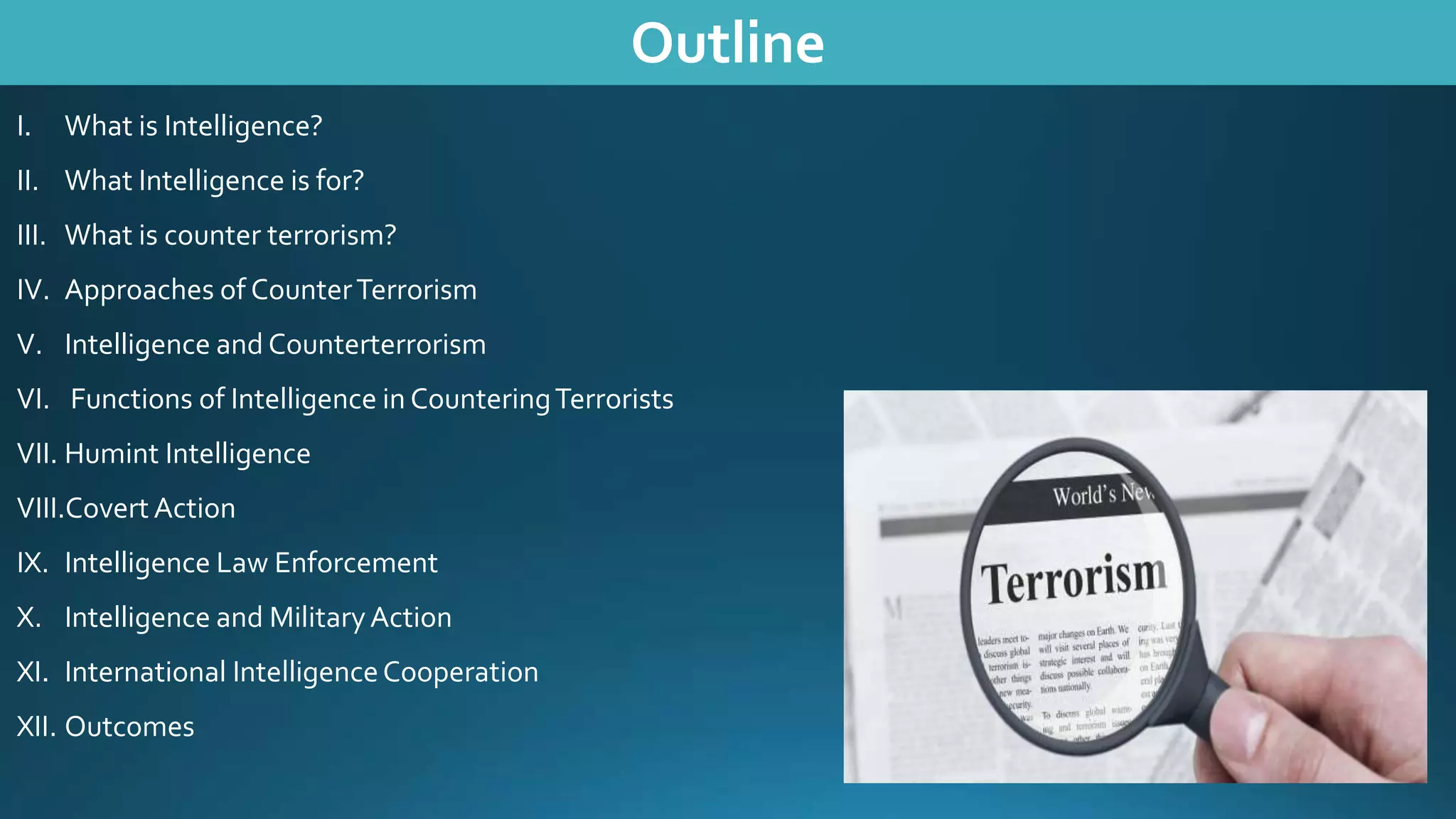 Intelligence and counter terrorism | PPTX