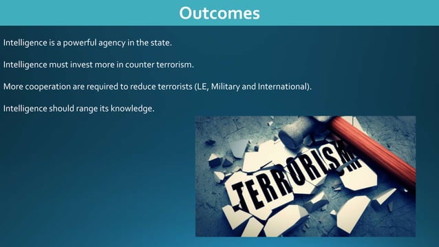 Intelligence and counter terrorism | PPTX
