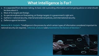 Intelligence and counter terrorism | PPTX