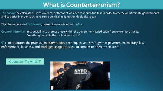 Intelligence and counter terrorism | PPTX