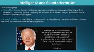 Intelligence and counter terrorism | PPTX