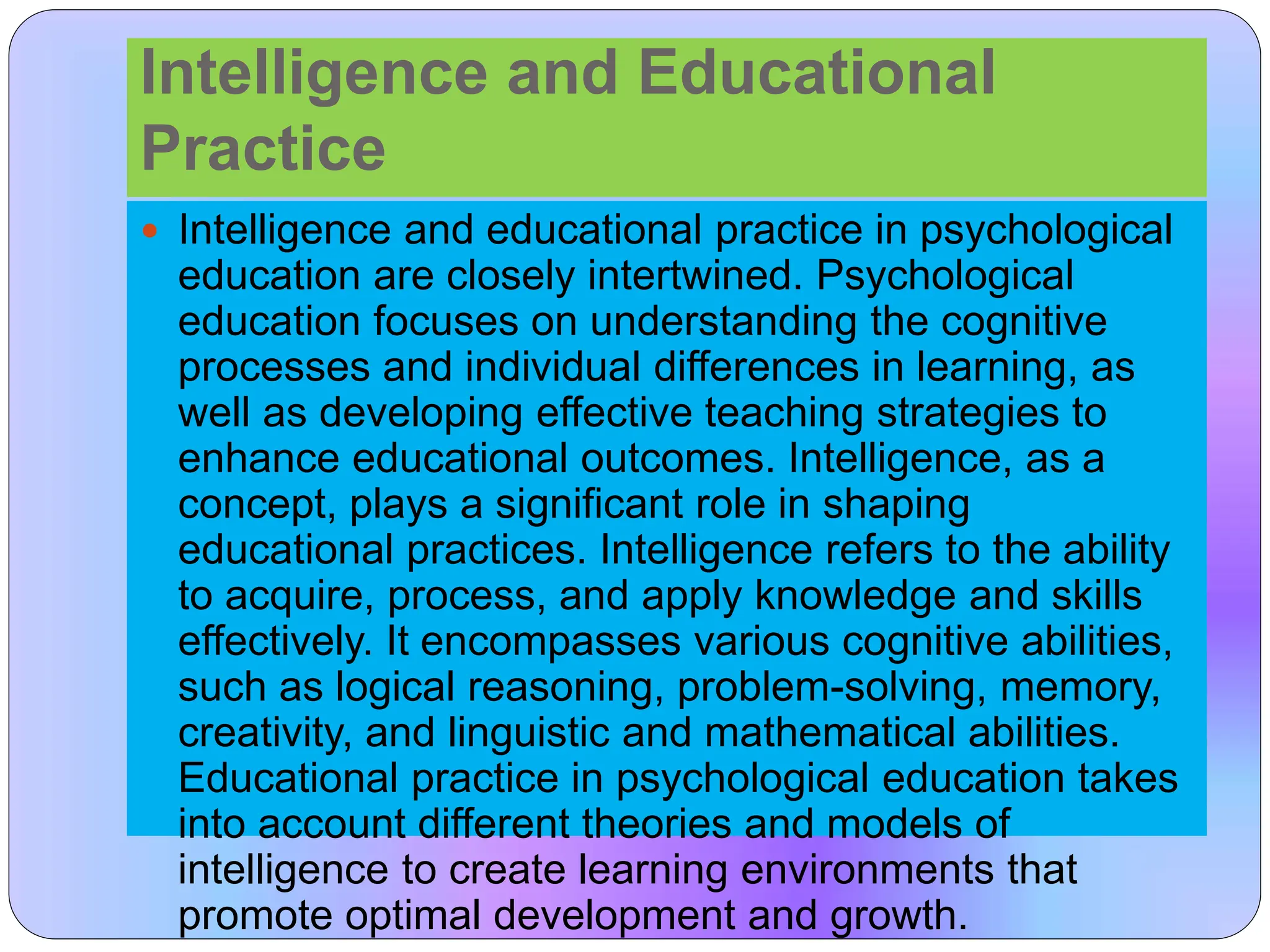 INTELLIGENCE AND EDUCATIONAL PRACTICE.pptx