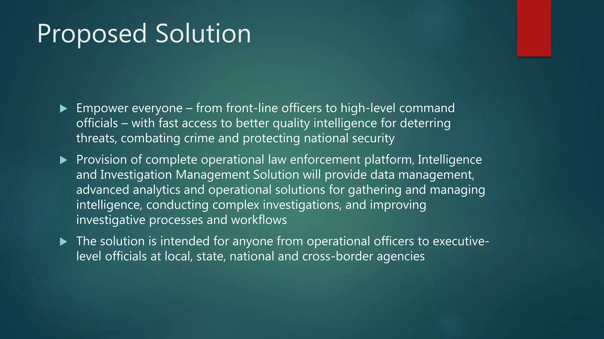 Intelligence and investigation management | PPT