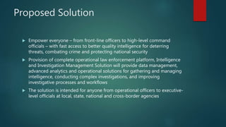 Intelligence and investigation management | PPT