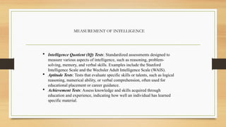 INTELLIGENCE AND ITS MEASUREMENT.pptxbnñkkkkjjjj | PPTX