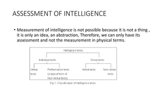 Intelligence and its measurements in psychiatry | PPTX