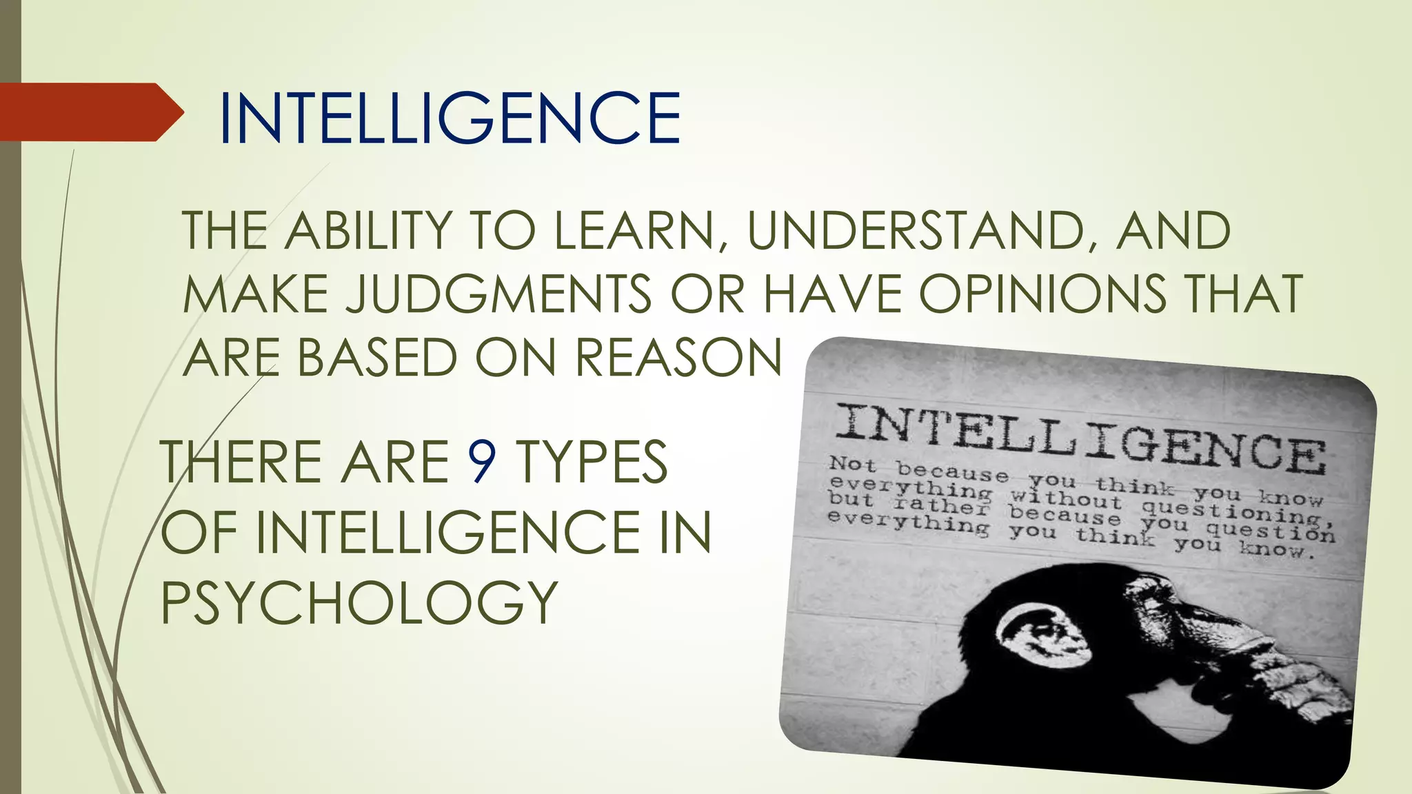 Intelligence & Its Types | PPT