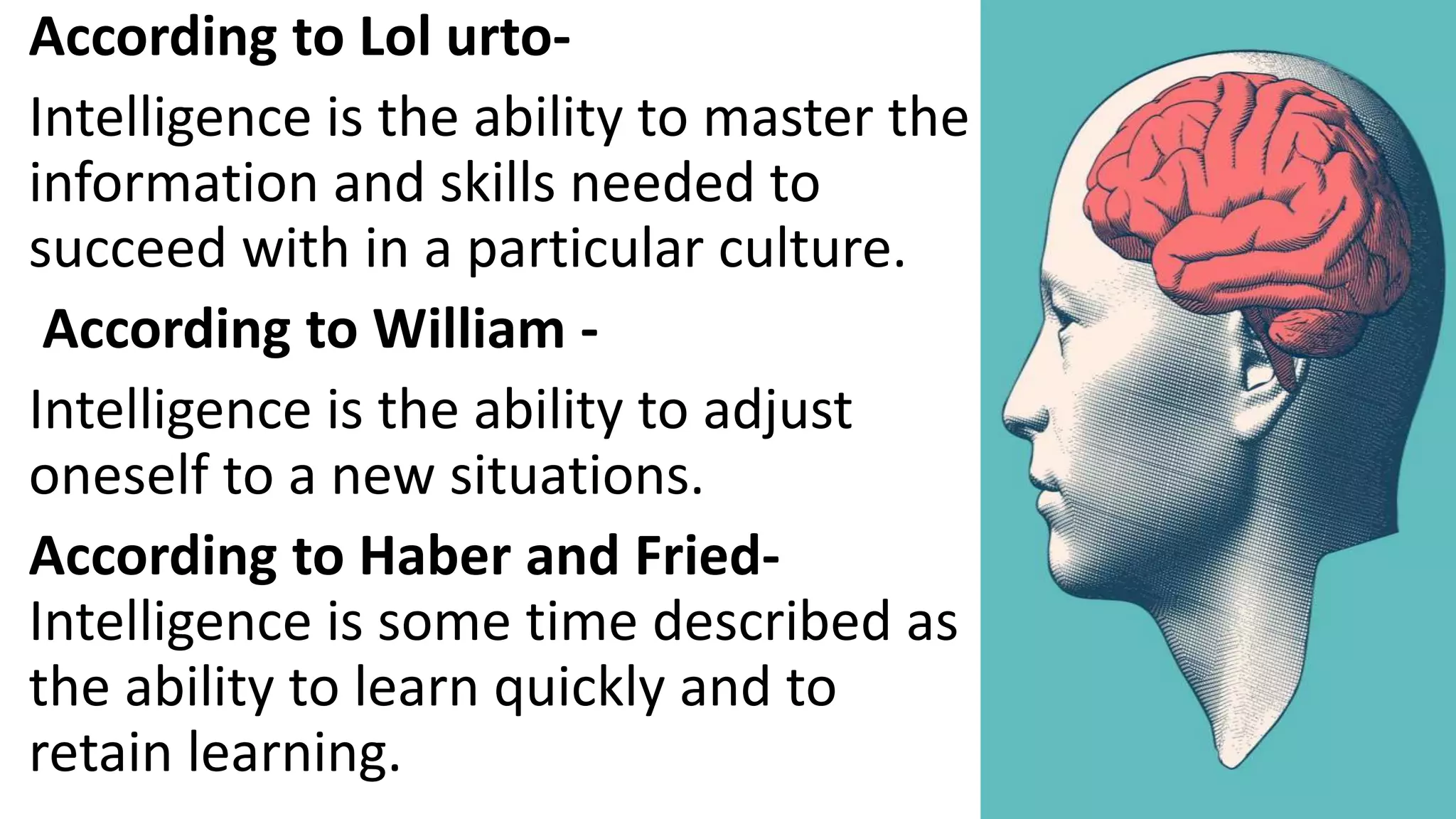 Intelligence and its types ^Jnature.pptx | Science