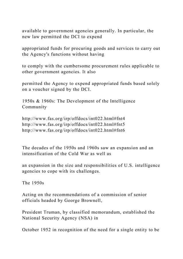 Intelligence Authorization Act For Fiscal Year 1995 Publi.docx