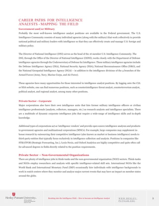 Intelligence careers whitepaper student career resources | PPTX ...