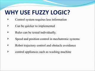 Intelligence control using fuzzy logic | PPT